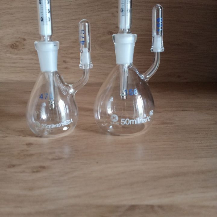 Picnometer Calibrated with Thermometer Piknometer 25mL 50mL | Lazada ...