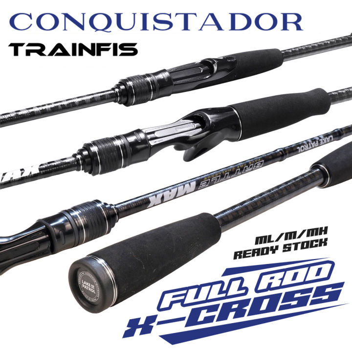 CONQUISTADOR 2025 Rod baru X-Cross 1.98M/2.1M/2.4M Rod memancing karbon ...