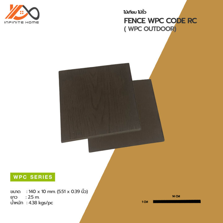 ไม้รั้ว ไม้เทียม INFINITE WPC CODE RC แข็งแรง ทนทาน | Lazada.co.th