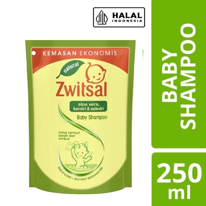ZWITSAL BABY SHAMPOO REFILL 250ML - Zwitsal Baby Shampoo Natural Aloe Vera Kemiri Seledri Refill ...