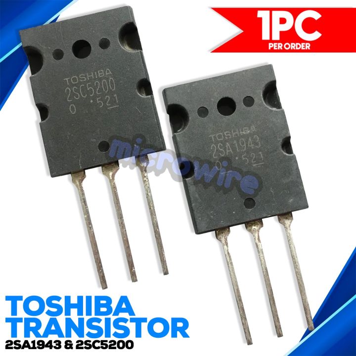 MW Toshiba Transistors – 2SA1943 & 2SC5200 Pair for Audio & Power ...