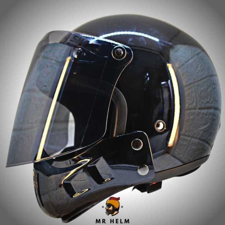 HELM RETRO CAKIL MODULAR SNI VWITH VISOR SNAIL VESPA / CAFERACER ( MR ...