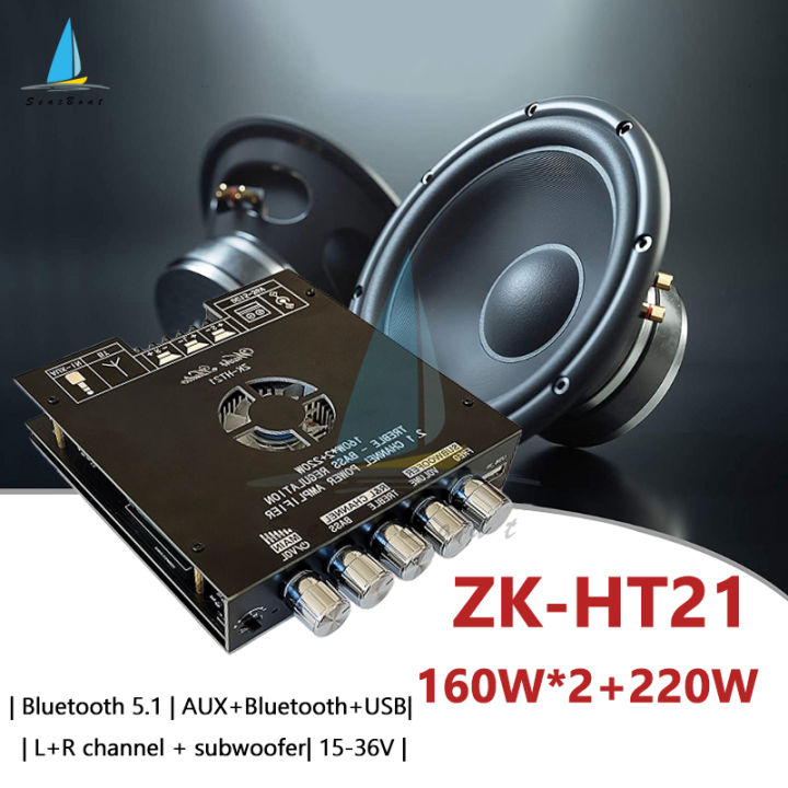 SeasBoat Mô-đun Khuếch Đại Công Suất Kỹ Thuật Số Bluetooth 5.0 ZK-TB21/ZK-HT21 Âm Thanh Nổi 2.1 ...