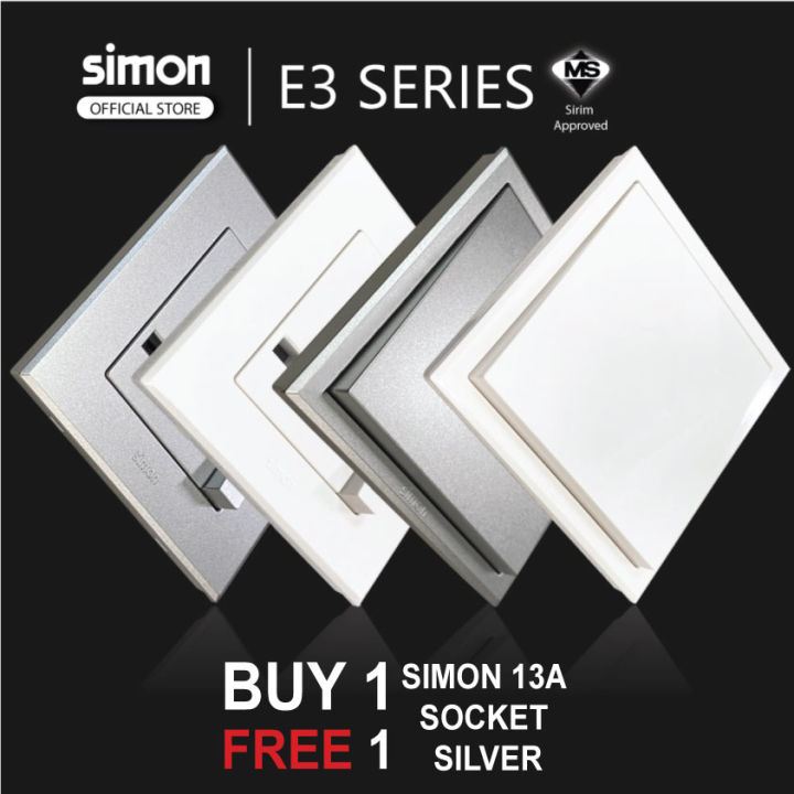 BIG SALE UP TO 50% [SIRIM] SIMON Switch E3 Series White Silver Switches & Socket Outlet Suis ...