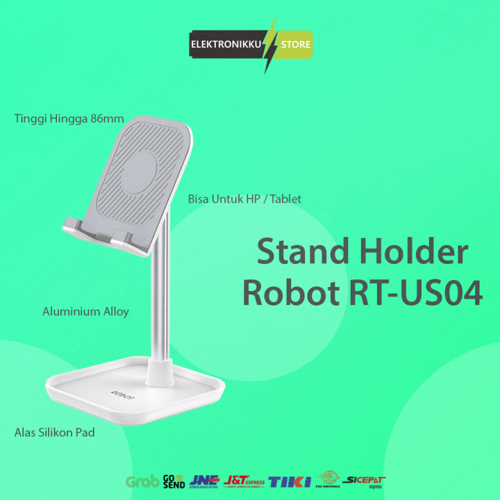 Stand Holder Tablet Robot RT-US04 Universal Docking Dudukan Tatakan Penyangga HP Ipad - Silver ...