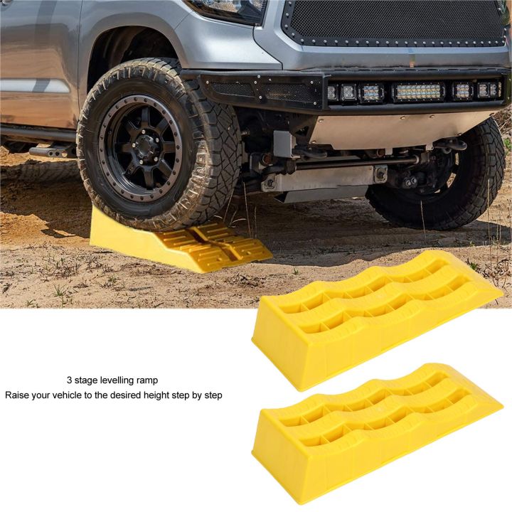 RV Leveling Ramps Yellow 3 Stage Heavy Duty Molded Plastic Trailer ...