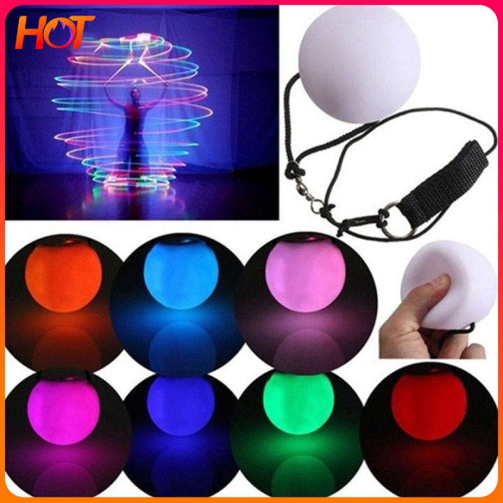 🔥 LED Colorful Light Swing Ball Button Light Swing Ball Flash Ball ...