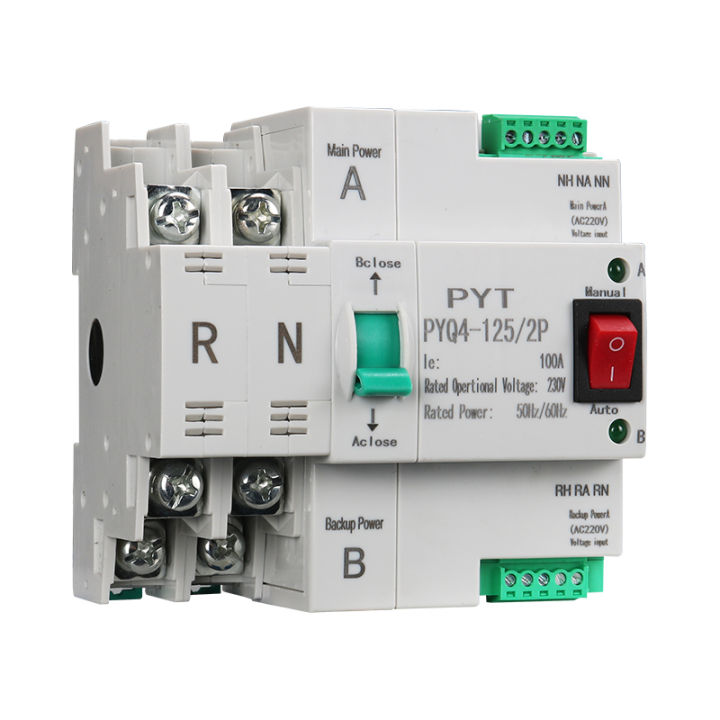 MCB type Dual Power Automatic transfer switch ATS 2P 63A 100A ATS ...