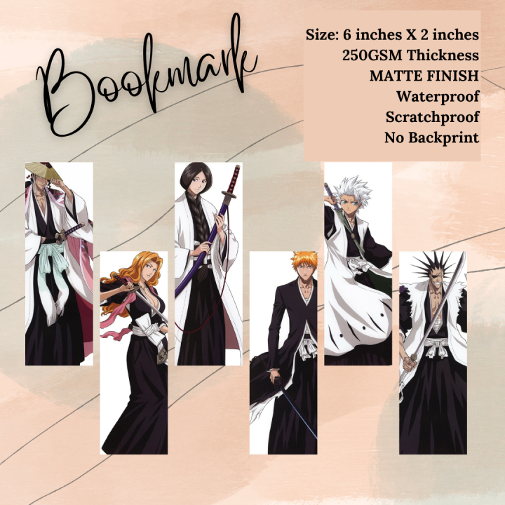 Bleach Anime Gotei & Vice Captains Shinigami Bookmark Print (Sold per ...