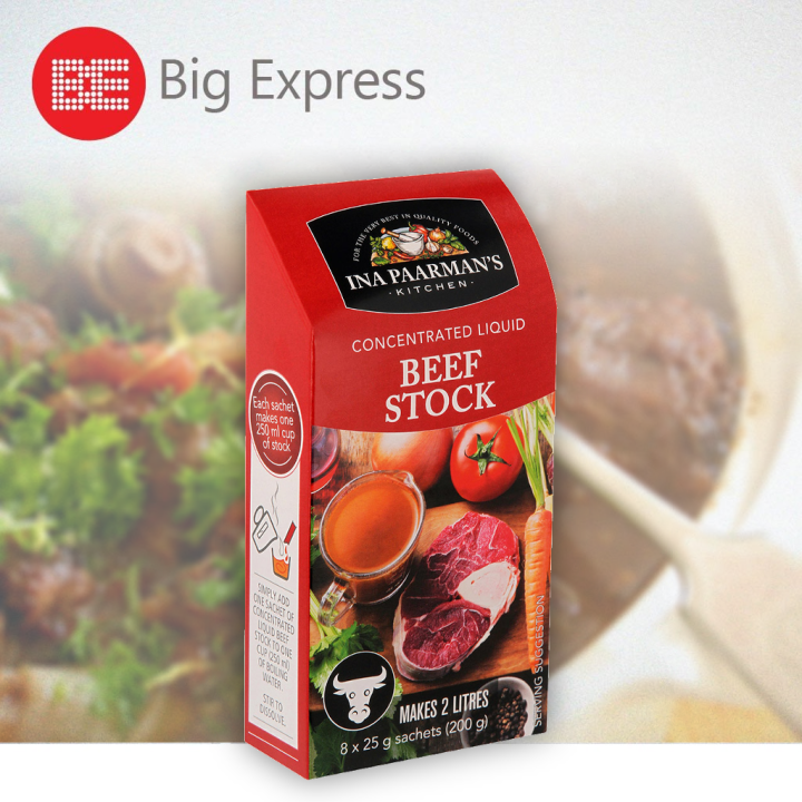 Ina Paarman Concentrated Liquid Beef Stock 200gm (8 x 25gm) - Big ...