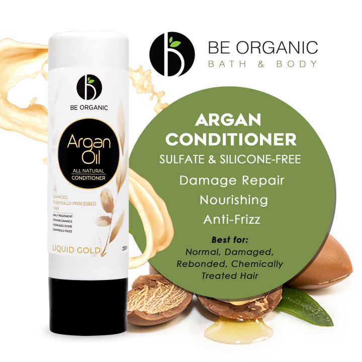 Be Organic Argan Oil Conditioner 250ml For Rebonded Dry & Damaged Hair ...