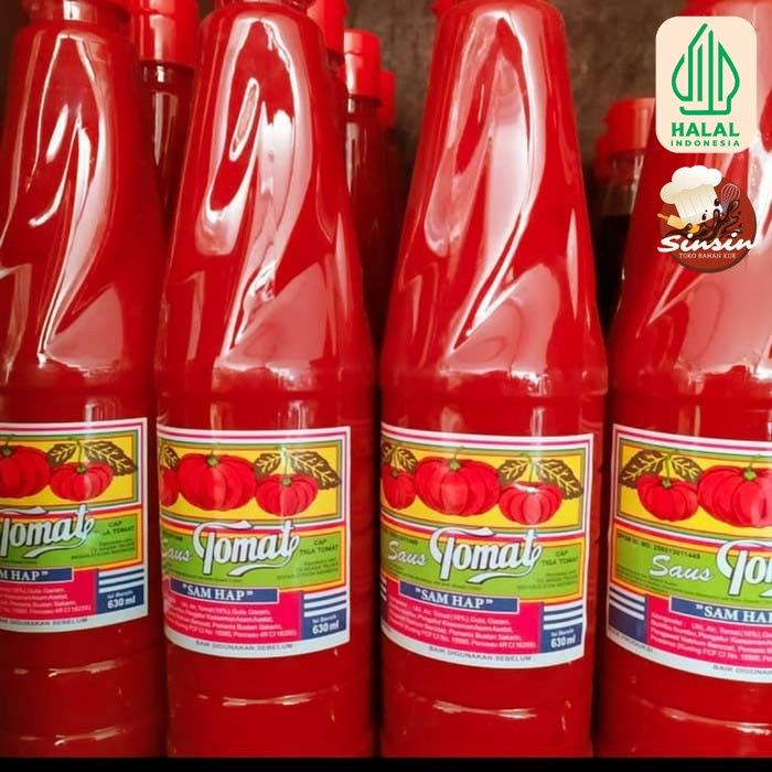 Saus Tomat Sam Hap samhap “Samhap” Halal MUI 630ml Saos Masak Cap 3 ...