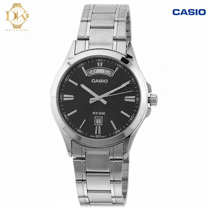 Casio Watch for Men's MTP-1381D-1AVDF Silver Stainless Steel Strap 50m Analog | Lazada PH