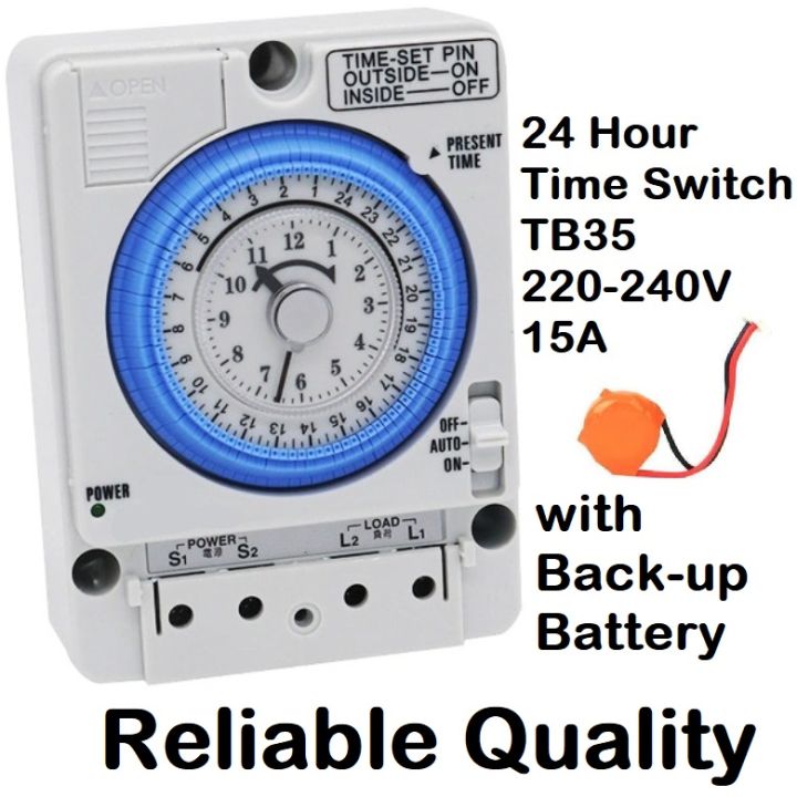 Mechanical Timer TB35 15A 24 Hours Automatic Time Switch TB-35 | Lazada PH