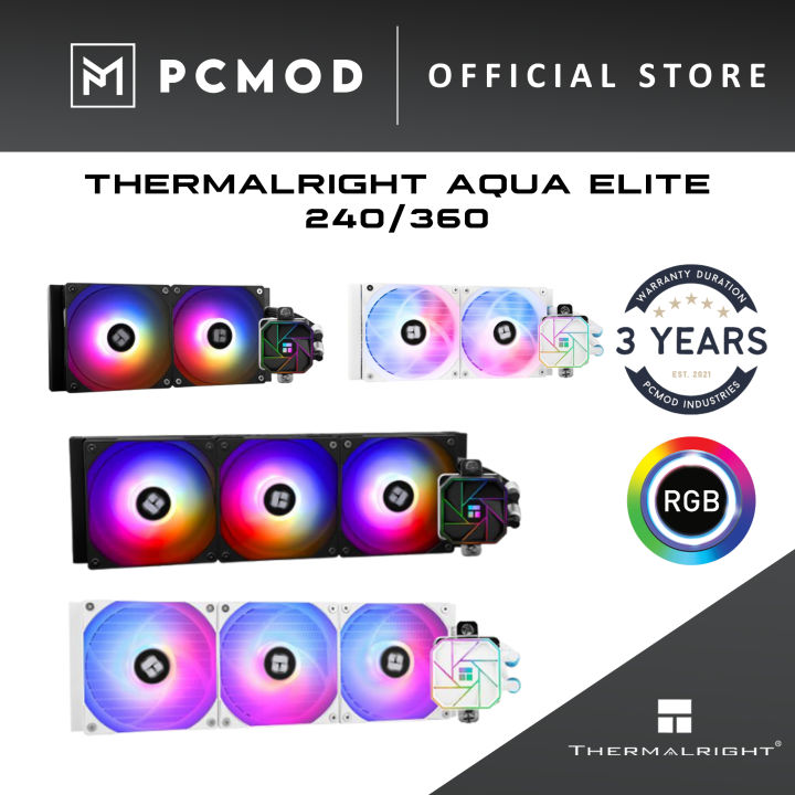 THERMALRIGHT Aqua Elite Series | 240 , 360 | ARGB Version 3 AIO Liquid CPU Cooler | PCMOD | Lazada