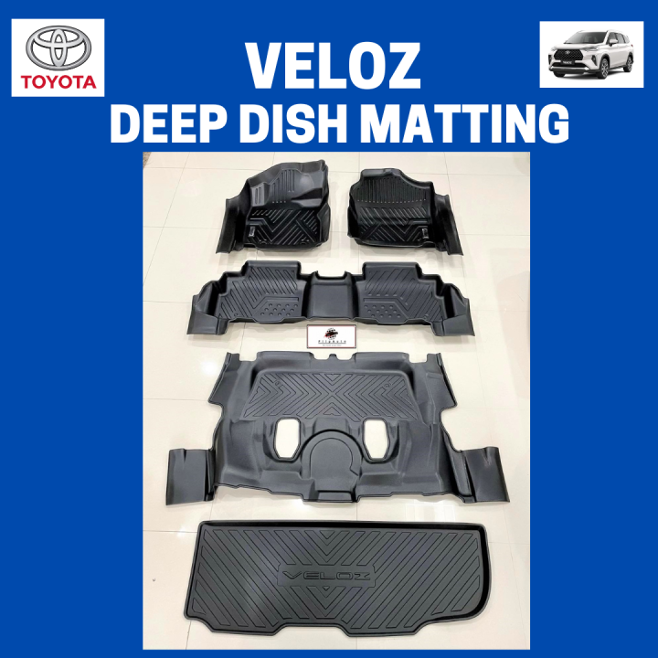 TOYOTA VELOZ 5D Extended Deep Dish Matting Floor Mats Veloz Accessories ...