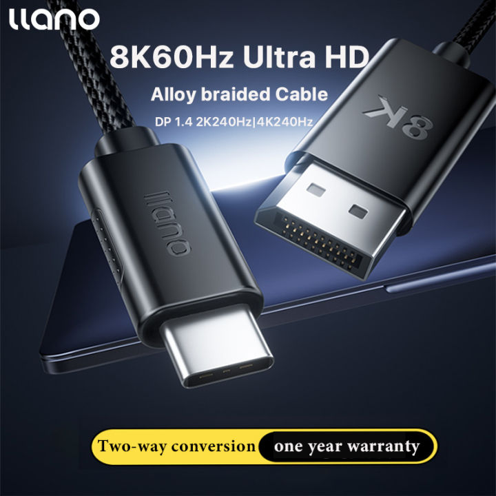 Llano Cáp 1.8M 8K Type-C Sang DP 1.4 Cáp Chuyển Đổi Hai Chiều Cáp Chuyển Đổi Hai Chiều ...