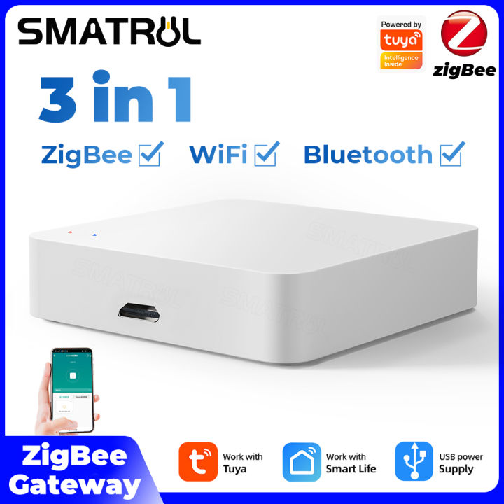 SMATRUL Multi-mode Gateway, ZigBee Bluetooth Mesh Wireless Bridge Hub ...