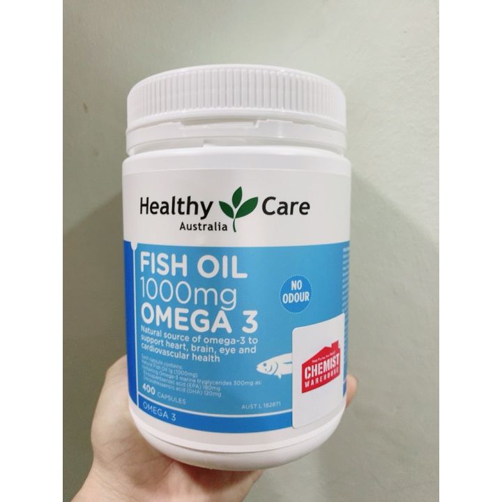 (Tem Chemist) Dầu cá Omega 3 Fish Oil 1000mg (Lọ To 400 viên) | Lazada.vn