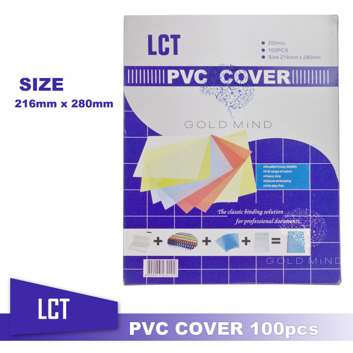 LCT PVC Cover 200mic Acetate Sheet (100pcs) 216mm width 300mm or 280mm ...