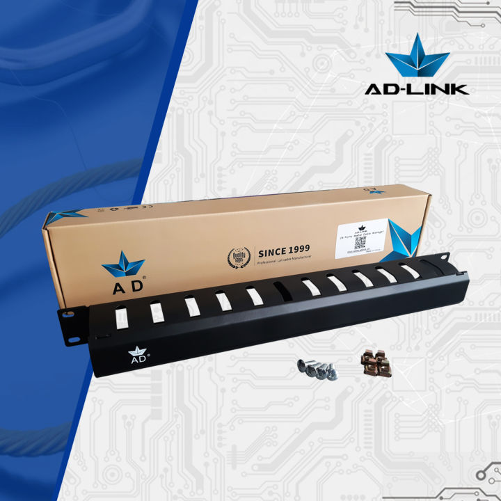 AD-Link 1U 19 Inch 24 port Server Rack Wire / Cable Management All ...
