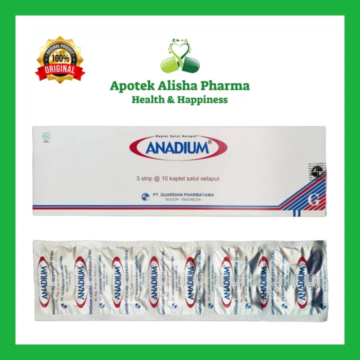 Anadium Tablet Box isi 30 / Strip isi 10 Obat Wasir Ambeyen | Lazada ...