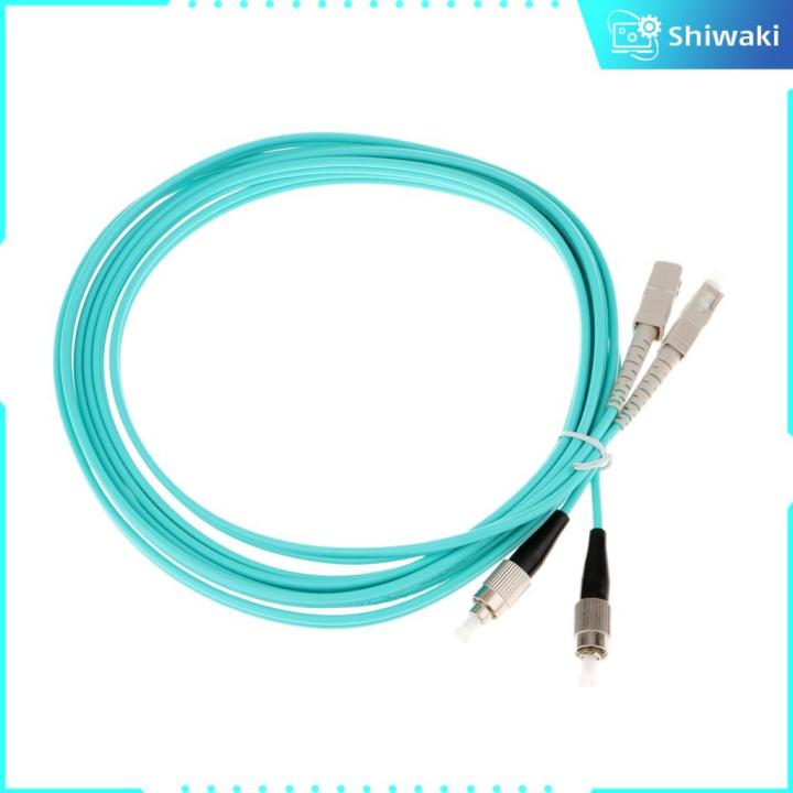 Shiwaki Multimode Duplex 10Gb Fiber Optic Cable (50/125) Double Core SC ...