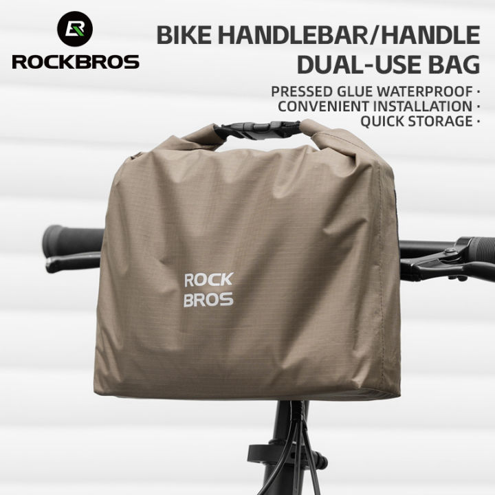 ROCKBROS Bicycle Handlebar Bag Waterproof Adjustable Capacity Cycling ...