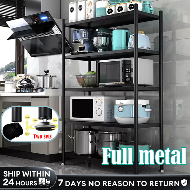 Sheeper【Full Metal】Kitchen Organizer Storage Rack Iron Microwave Oven ...