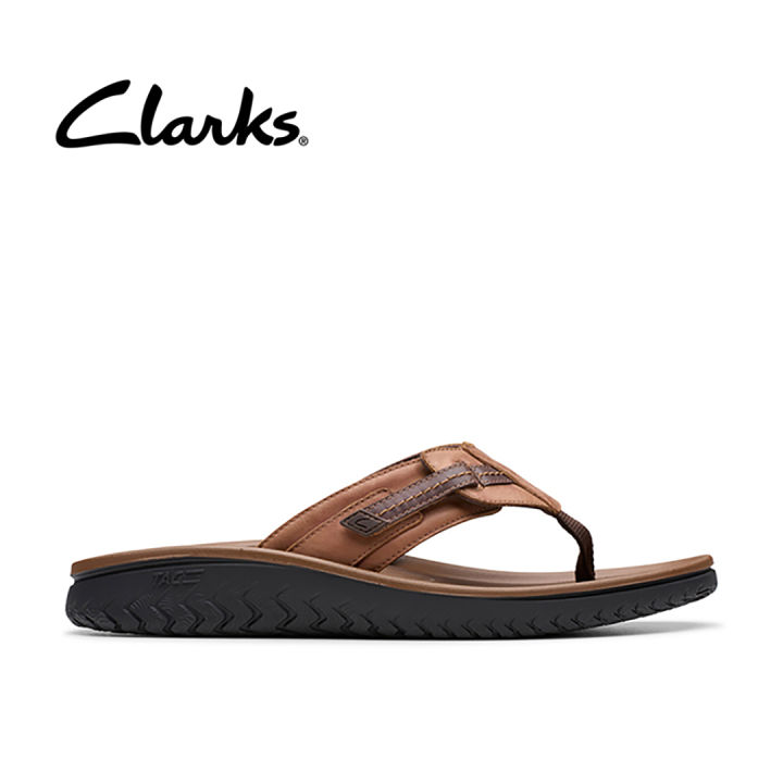 Clarks Mens Wesley Sun Flip Flop - Light Tan Lea | Lazada