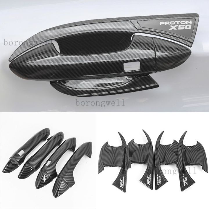 For PROTON X50 carbon fiber pattern car door handle bowl cover,X50 ...