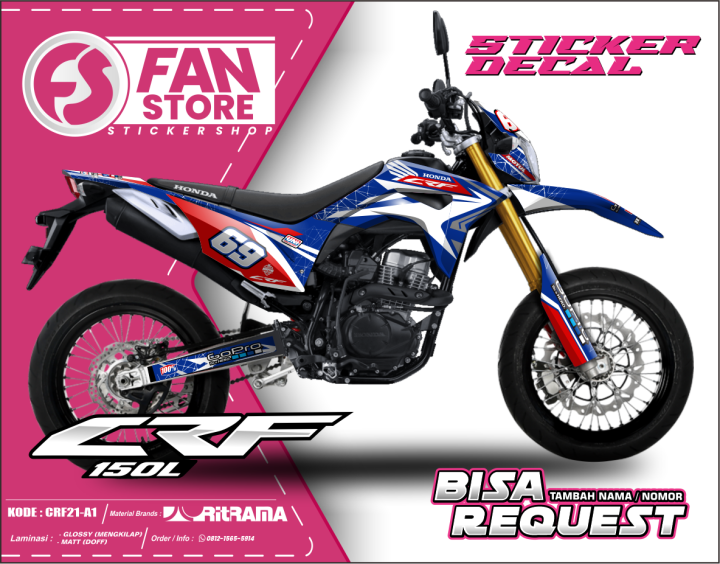 Decal CRF 150 L Decal Honda CRF 150 L Decal Motor Cross CRF 150 Full ...