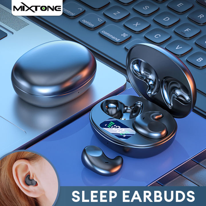 MIXTONE M52 Mini Bluetooth fon telinga tidur Earbuds tanpa wayar OWS ...