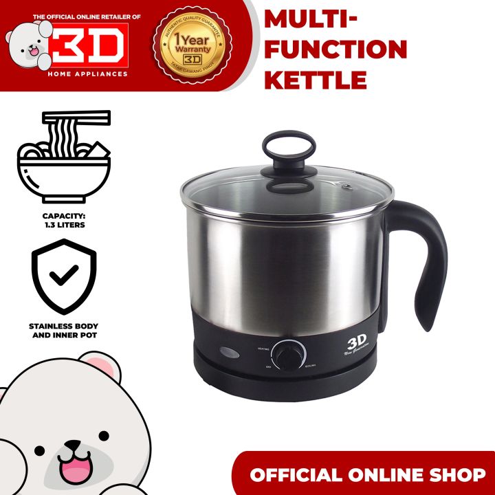 3D MK-D02S Multifunction Electric Kettle 1.3L | Lazada PH