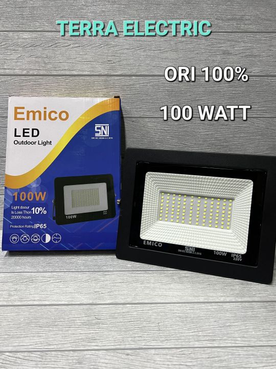 EMICO LAMPU SOROT LED 100W lampu led flood light 100 watt | Lazada ...
