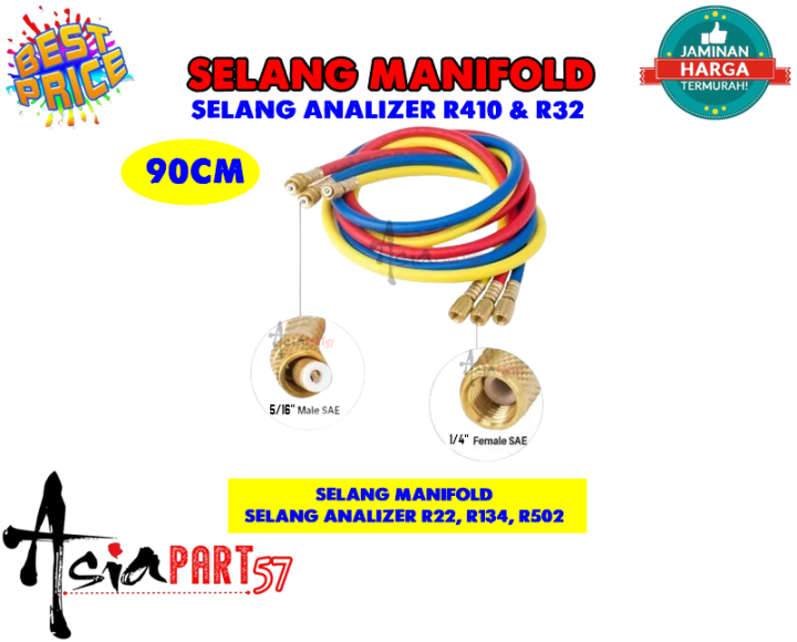 ANEKA SELANG MANIFUL R22, R134, R502, R507, R410 & R32 SET PANJANG ...