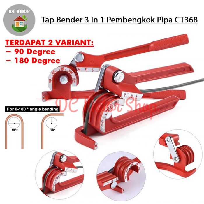 Tube Bender 3 in 1 Pembengkok Pipa CT 368 CT368 90 Degree / 180 Degree ...