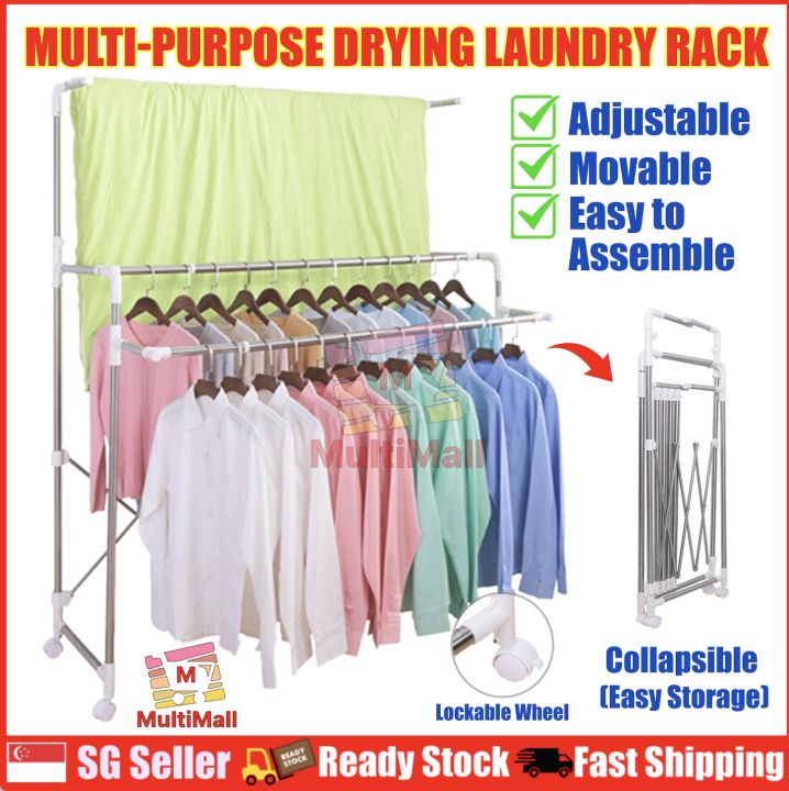 Laundry Rack UPGRADED H- Type 2M 4 PoleLaundry Rack Outdoor | Laundry ...