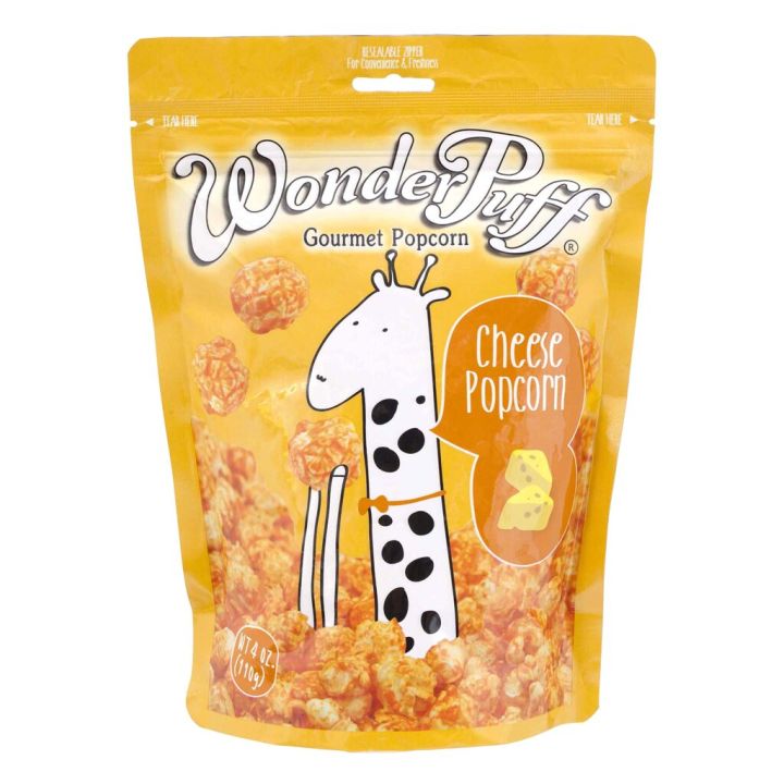 Wonder Puff Gourmet Popcorn Cheese Popcorn ข้าวโพดอบกรอบผสมชีส 110 g ...