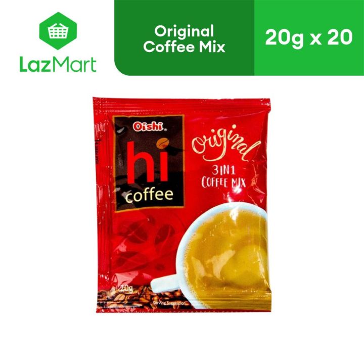 Oishi Hi-Coffee Original 3 In 1 Coffee Mix 20g x 20 | Lazada PH