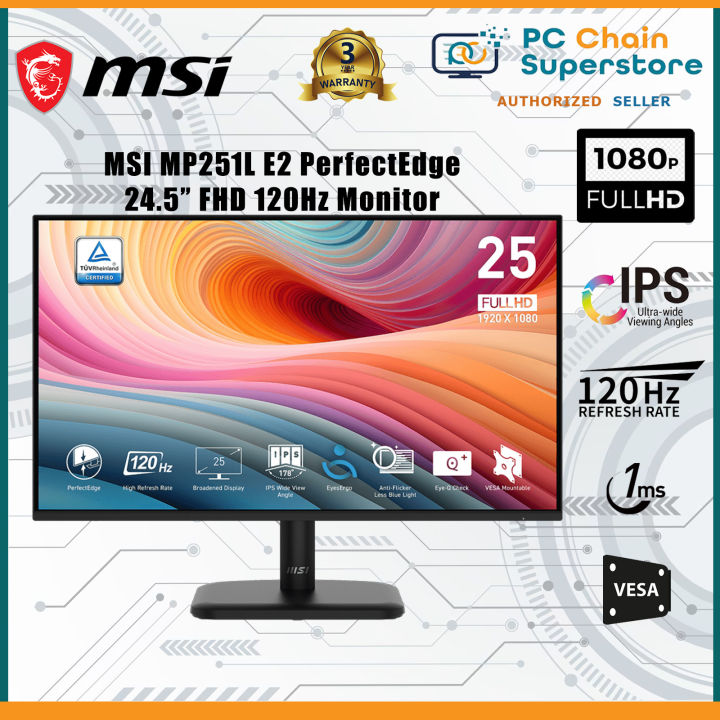 MSI MP251 / MP251L E2 Professional Eye Care PerfectEdge Monitor - 24.5 ...