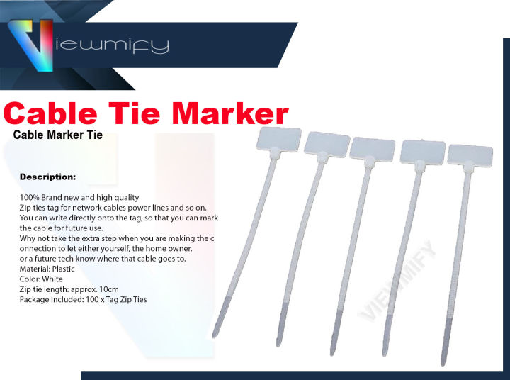 100 mm Label Tag Cable Tie, Packaging Size: 25 pcs 50 Pcs and 100pcs ...