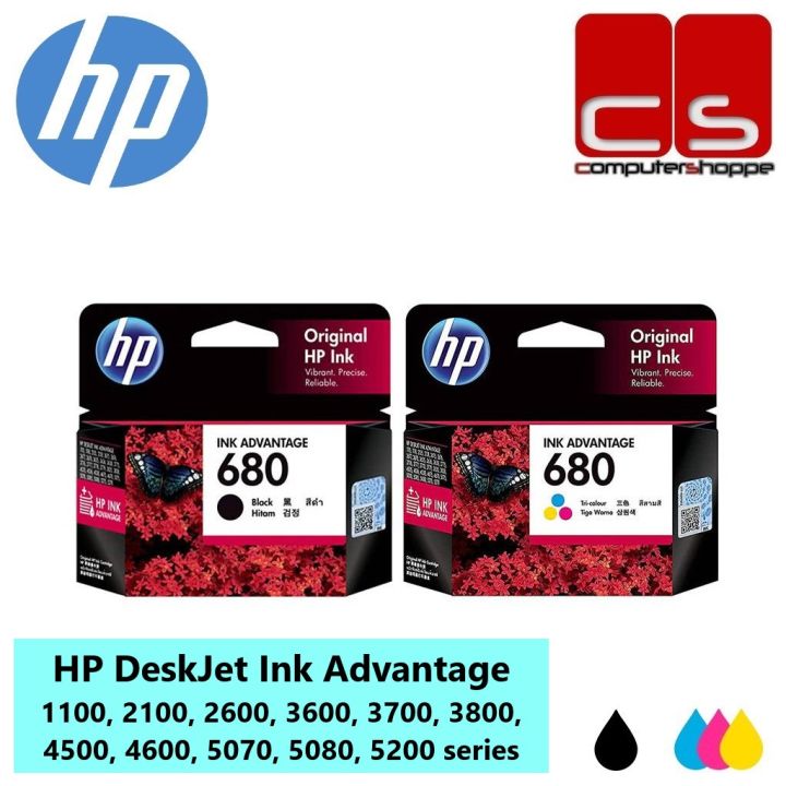 HP 680 Original Ink Cartridge Set (Black & Tri-color) | Lazada