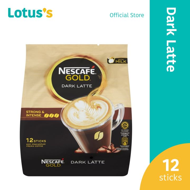 Nescafe Gold Dark Latte Premix Coffee 12 Sticks X 31G | Lazada