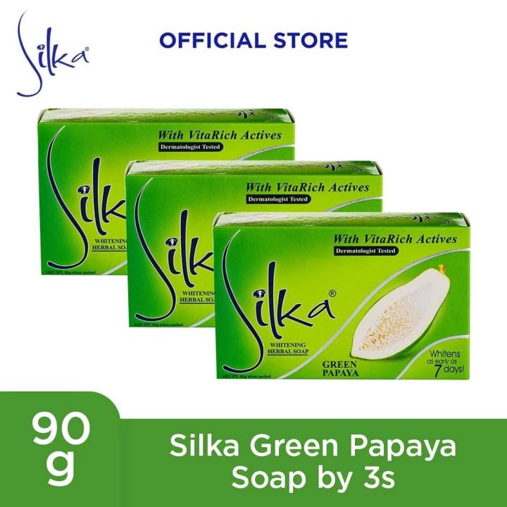 Silka Green Papaya Soap 90g by 3s | Lazada PH