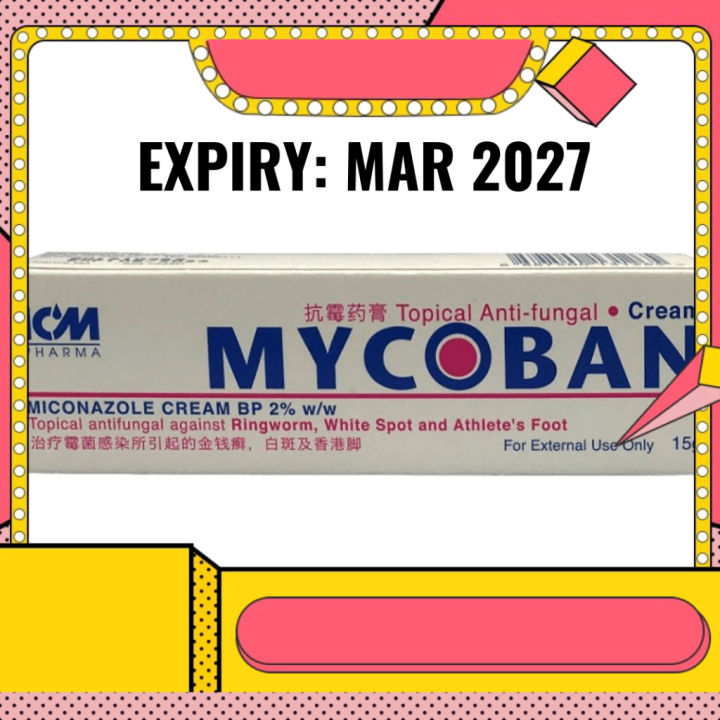 Mycoban Antifungal Cream 15g Anti Fungal Ringworm White Spot and ...