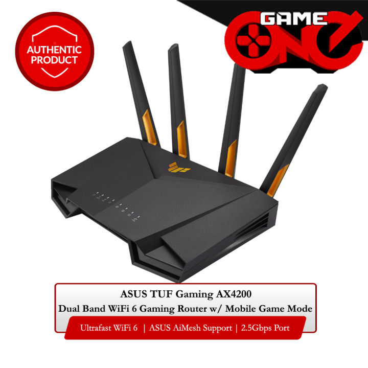 ASUS TUF Gaming AX4200 Dual Band WiFi 6 Gaming Router with Mobile Game ...