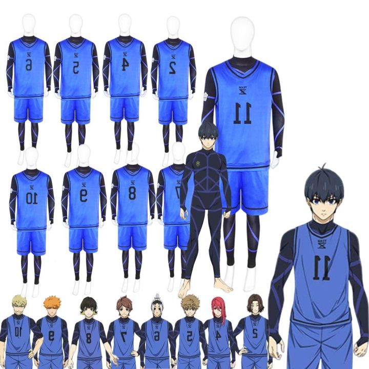 【Ready Stock】 Anime Blue Lock Cosplay Costume Isagi Yoichi Chigiri ...