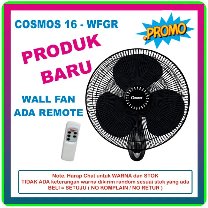 Kipas Angin Cosmos Pakai Remot Cosmos 16-WFGR Kipas Angin Dinding ...