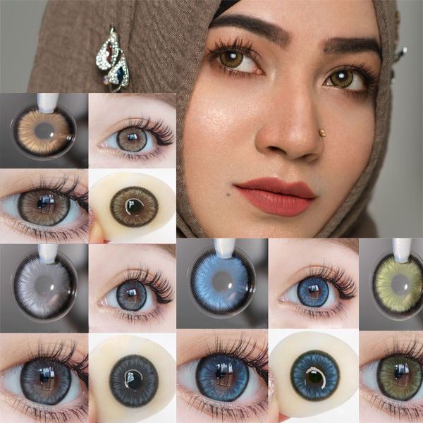 (COD)SOFTLENS DIAMOND seri EYESHARE normal softlens 14.5mm Color lensa ...